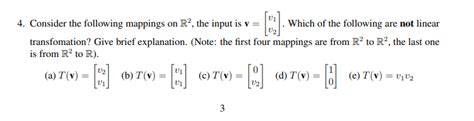 Solved 4 Consider The Following Mappings On R2 The Input Chegg