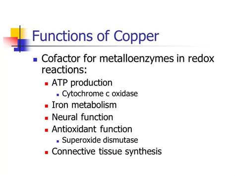 Bioinorganic Chemistry Of Copper Ppt