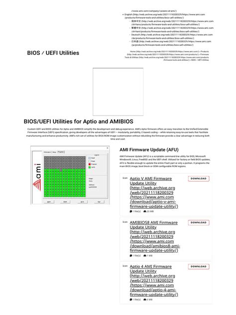 Bios Uefi Utilities Ami Download Free Pdf Bios Icon Computing