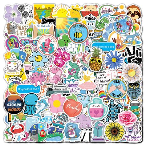 Buy 210 Stickers For Water Bottles Laptop Skateboard Computer Cute Waterproof Vinyl Aesthetic