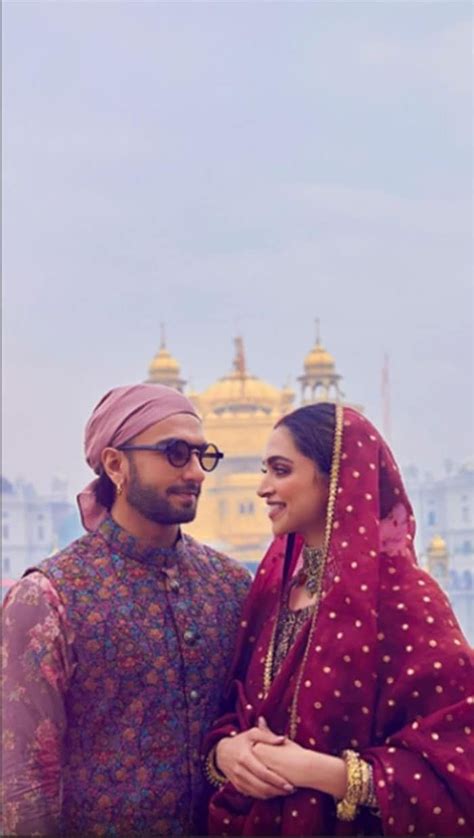 Deepika Padukone And Ranveer Singh At The Golden Temple On Their First
