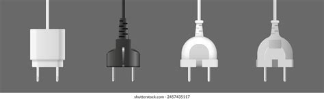 Electric Plugs Set Isolated Vector Objects Stock Vector Royalty Free