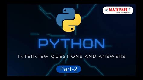 Python Interview Questions And Answers Part 2 Youtube