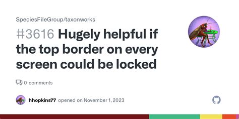 Hugely Helpful If The Top Border On Every Screen Could Be Locked