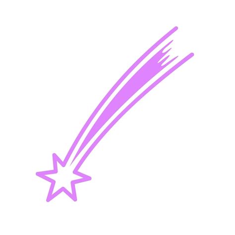 Icône Détoile Filante Violette Vecteur Premium