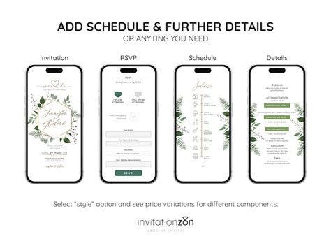 Digital Save The Date RSVP Mini Wedding Website Photo Elegant Font Gold Online Personalised