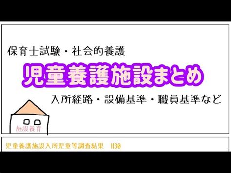 保育士試験社会的養護児童養護施設まとめ職員配置基準設備基準入所経路など YouTube