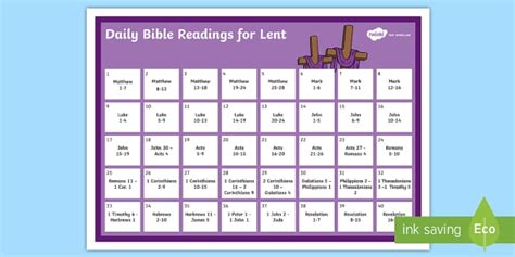 Lenten Season Scripture Readings