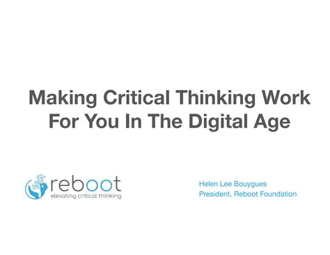 critical thinking pdf
