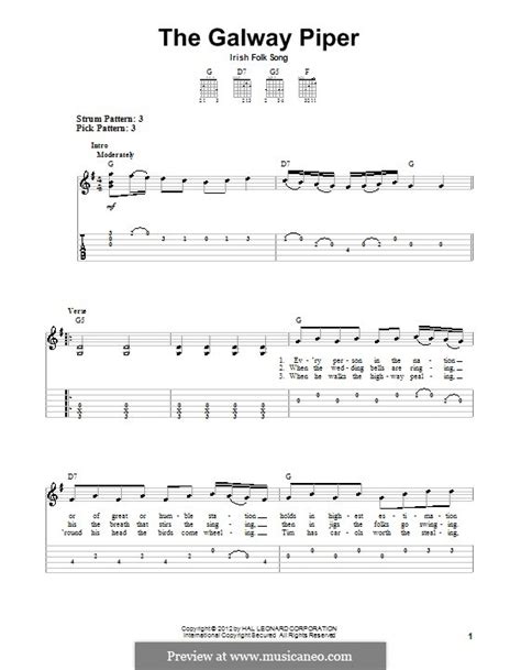 The Galway Piper By Folklore Sheet Music On Musicaneo