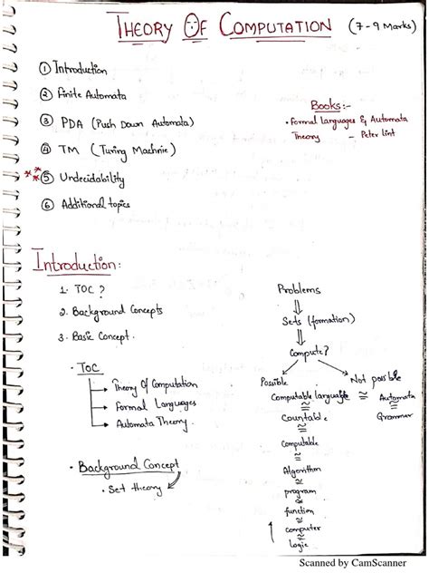 Notes Toc Pdf