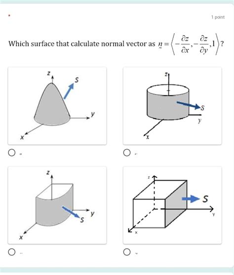 Solved Point Which Surface That Calculate Normal Vector As Chegg