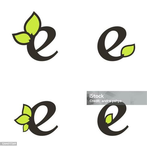 字母 E 圖示範本樹葉設計向量向量圖形及更多健康的生活方式圖片 健康的生活方式 創作性 創作行業 Istock