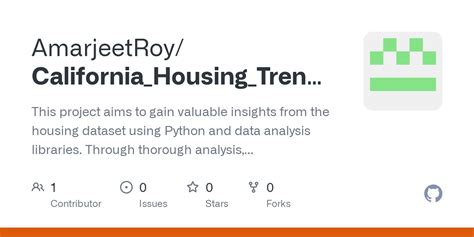 Github Amarjeetroy California Housing Trends This Project Aims To