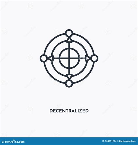 Decentralized Linear Icon Modern Outline Decentralized Logo Con Vector