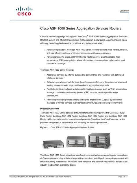 Cisco Asr 1000 Datasheet Pdf Computer Architecture Wide Area Network