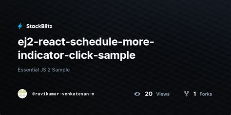 ej2 react schedule more indicator click sample stackblitz