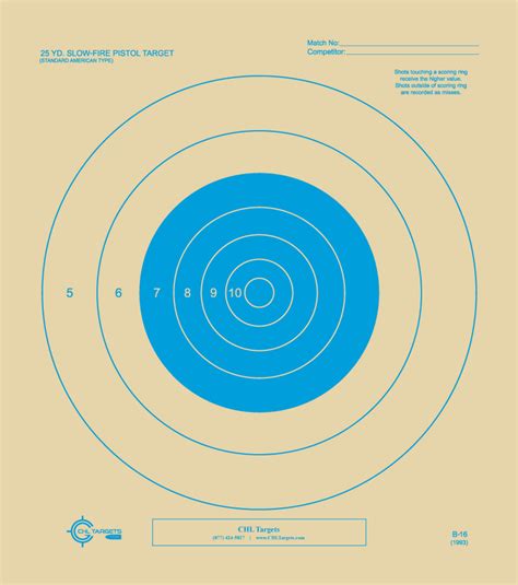 B 16 Blue Target 100 Pack Precision Shooting Targets Chl Targets