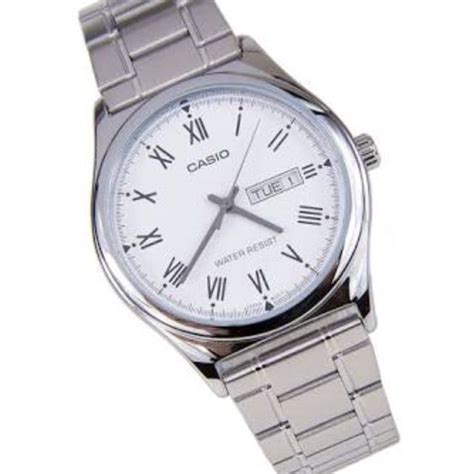 Casio Mtp V006d 7 Mtp V006 Silver White Face Lazada Ph