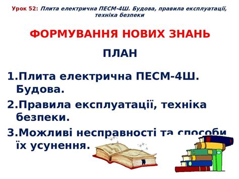 Плита електрична ПЕСМ 4Ш Будова правила експлуатації техніка безпеки