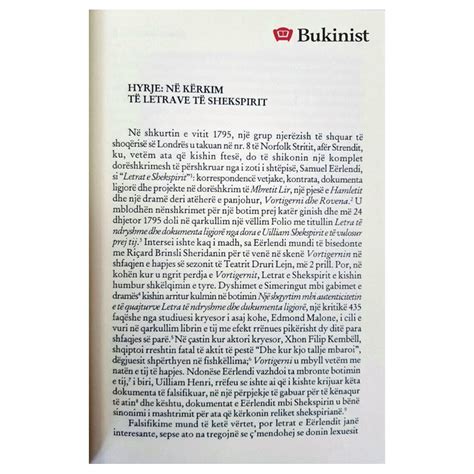Letrat E Shekspirit Bukinist