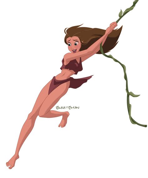 Rule 34 1girls Blue Eyes Brown Hair Disney Female Only Jane Porter Jungle Girl Loincloth Long