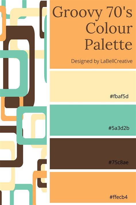 Groovy 70s Colour Palette Retro Color Palette Vintage Colour Palette