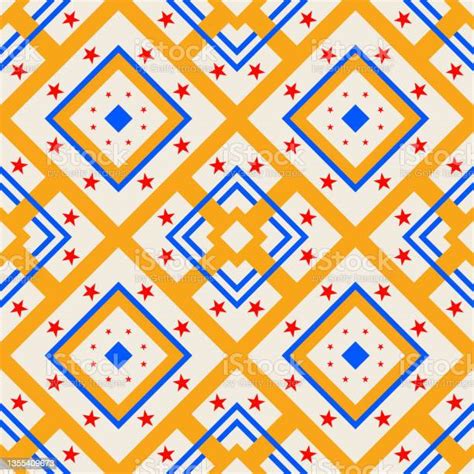패턴 디자인 기하학적 원활한 민족 기하학적 민족 동양 Ikat 패턴 전통 배경 카펫 벽지 의류 포장 바틱 직물 벡터 일러스트 자수에 사용하십시오 0명에 대한 스톡 벡터 아트