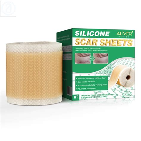 Aliver Silicone Gel Strips Patch Silicone Scar Sheets Reusable Silicone
