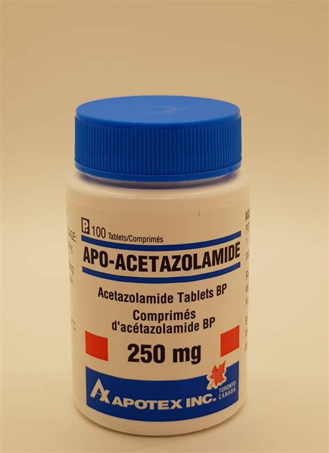 ACETAZOLAMIDE TAB 250MG APOTEX CA 100ST SOMA PHARMA