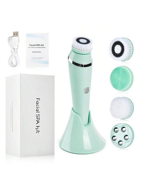 Cepillo De Limpieza Facial De Silicona Recargable Giratorio
