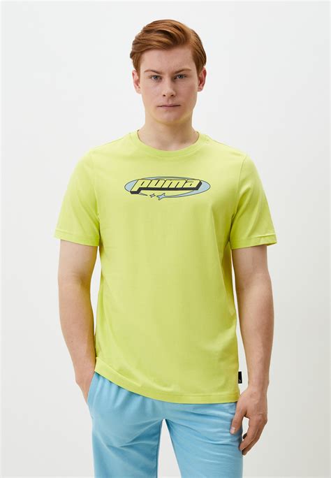Футболка мужская Puma Пума 625424 цвет зеленый купить за 1899 руб