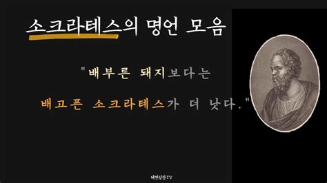 소크라테스 명언집 배부른 돼지보다는 배고픈 소크라테스가 더 낫다 같이 명상해요 심신 단련을 위해 하루 동영상 한 편