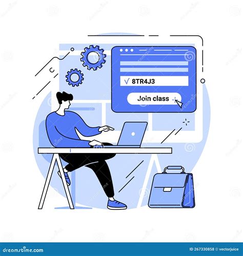 Class Access Code Isolated Cartoon Vector Illustrations