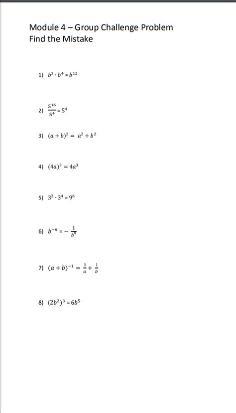 Solved Module 4 Group Challenge Problem Find The Mistake 1
