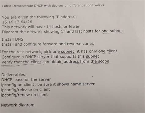 Solved Lab4 Demonstrate DHCP With Devices On Different Chegg