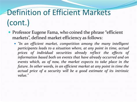 Efficient Market Theory Pptx