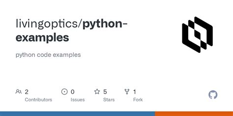 Github Livingoptics Python Examples Python Code Examples
