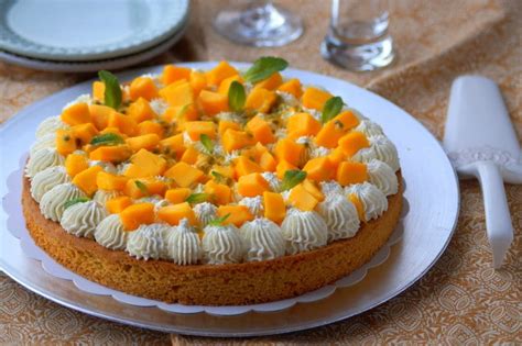 Tarte Mangue Passion Sur Sablé Breton
