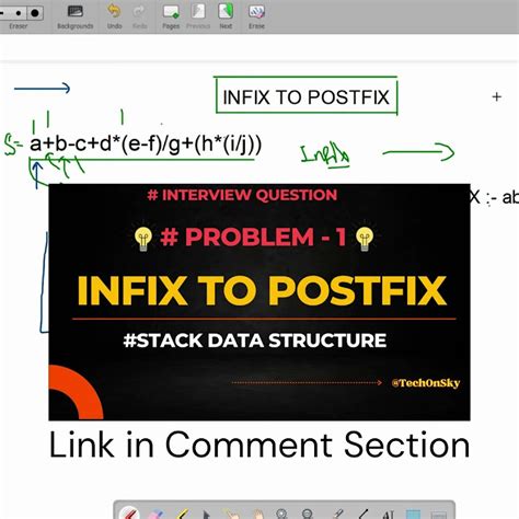 Infix To Postfix Conversion Using Stack In English Stack Dsa Infixtopostfix Youtube