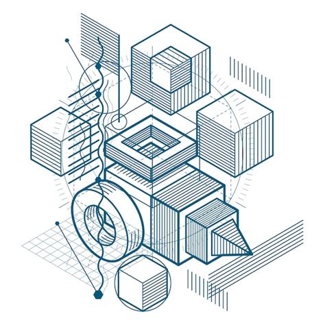 Premium Vector 3d Abstract Vector Isometric Background Layout Of