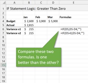 IF Statement Logic Comparison Excel Campus