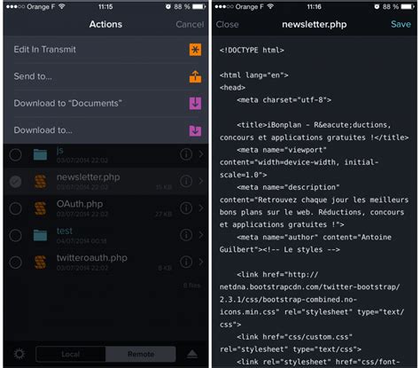 transmit le célèbre client ftp arrive sur ios