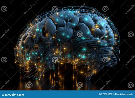 Artificial Intelligence Neural Networks Brain Concept Generative Ai Stock Illustration