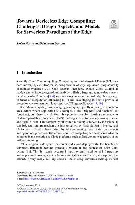 PDF Towards Deviceless Edge Computing Challenges Design Aspects And Models For Serverless