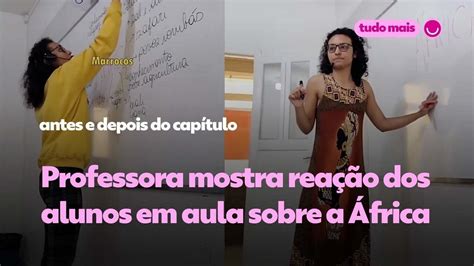 Professora mostra reação dos alunos antes e depois de aprenderem sobre a África Viralizou gshow