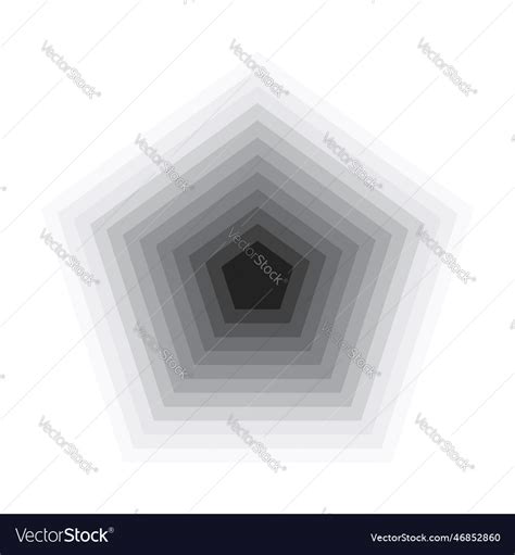 Pentagonal Monochrome Royalty Free Vector Image