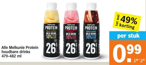 Alle Melkunie Protein Houdbare Drinks 479ml Aanbieding Bij Albert Heijn