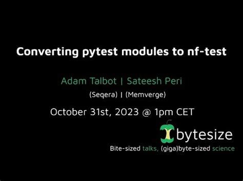 Nf Core Bytesize How To Convert Pytest Modules To Nf Test YouTube