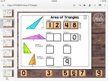 DIGITAL Math Tiles Area Of Triangles By Teacher Thrive TpT
